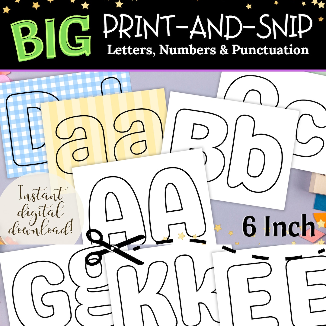 Big Bulletin Board Letters | 6 Inch Printable Letters | Classroom ...