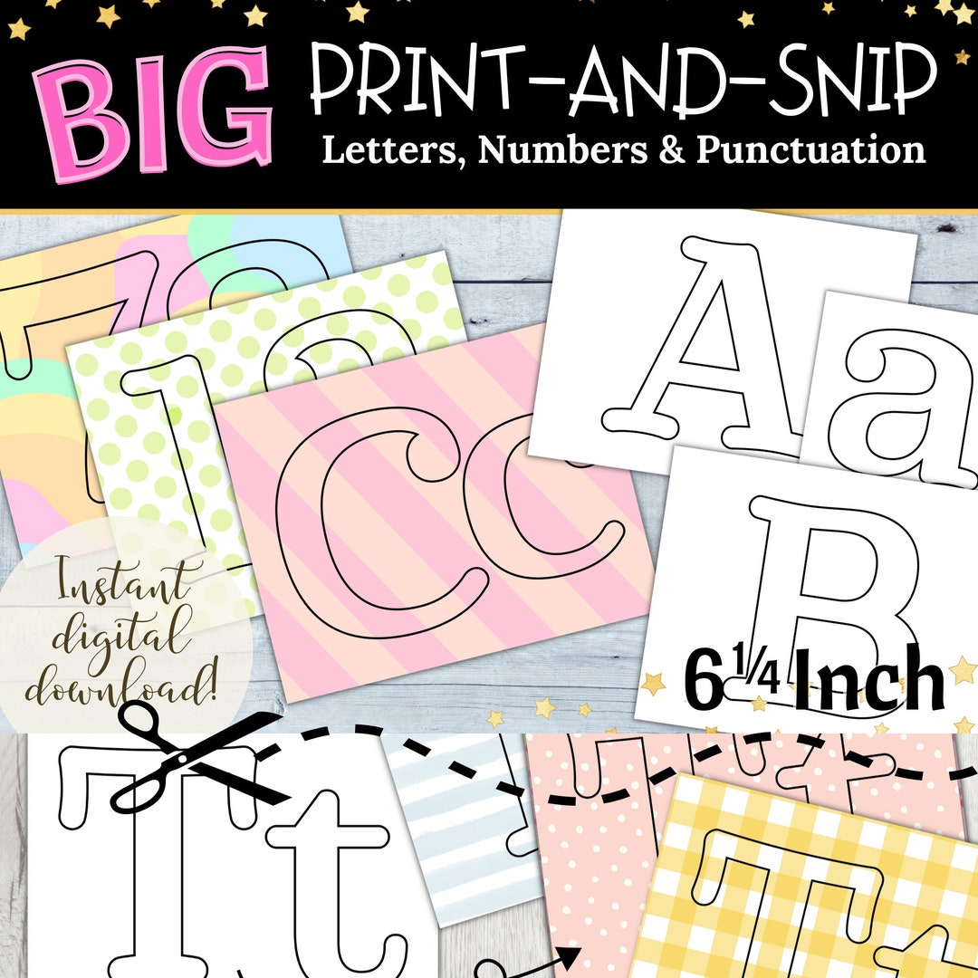 Bulletin Board Letters | 6 Inch Letter Set | Printable Letters ...