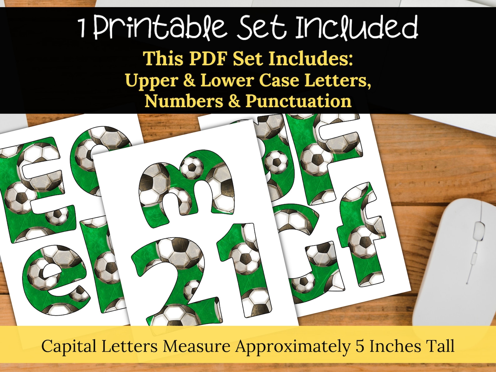 Printable Soccer Ball Themed Class Bulletin Board or Party - Etsy