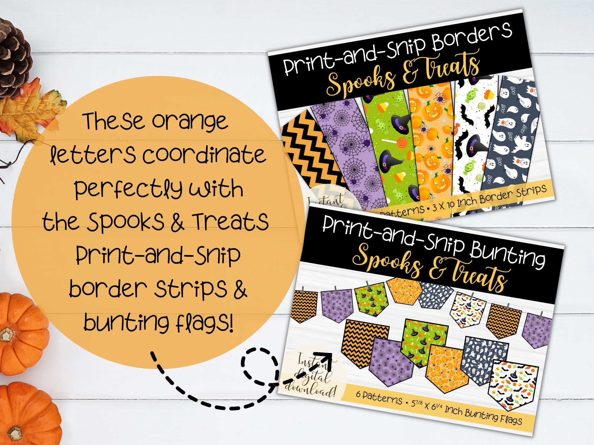 Orange Bulletin Board Letters: Printable Classroom Decor (digital ...