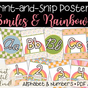 Alphabet & Number Classroom Posters | Print and Cursive Letters ...
