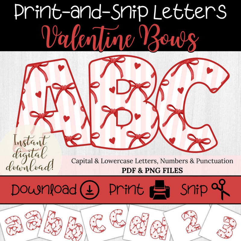 Large Letters With Bow - Etsy