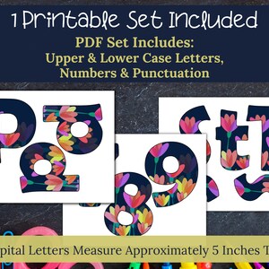 Floral Bulletin Board Letters | Printable Spring & Summer Letter Set ...