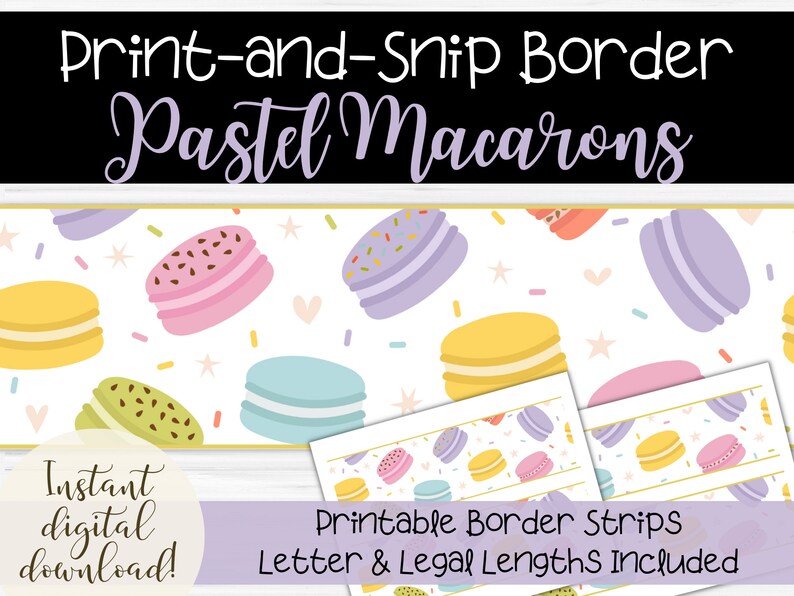 Pastel Macaron Bulletin Board Border | Printable Classroom Decor ...