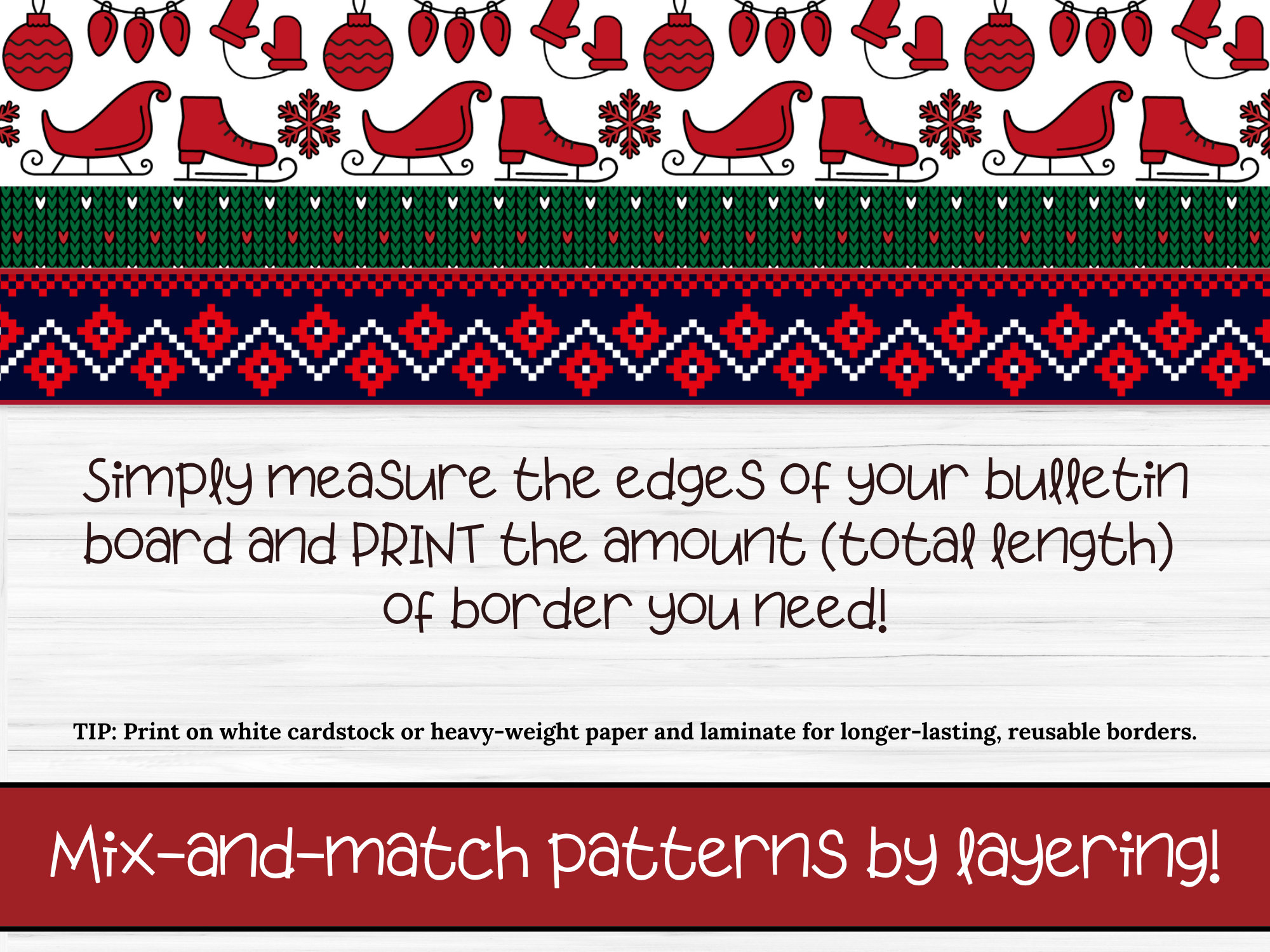 Holiday Knits Bulletin Board Borders Winter Themed Bulletin - Etsy