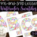 Printable Bulletin Board Letters in Watercolor Swatches Pattern ...