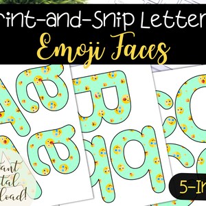 Printable Emoji Faces Classroom Bulletin Board Letters, DIY Signs, and ...