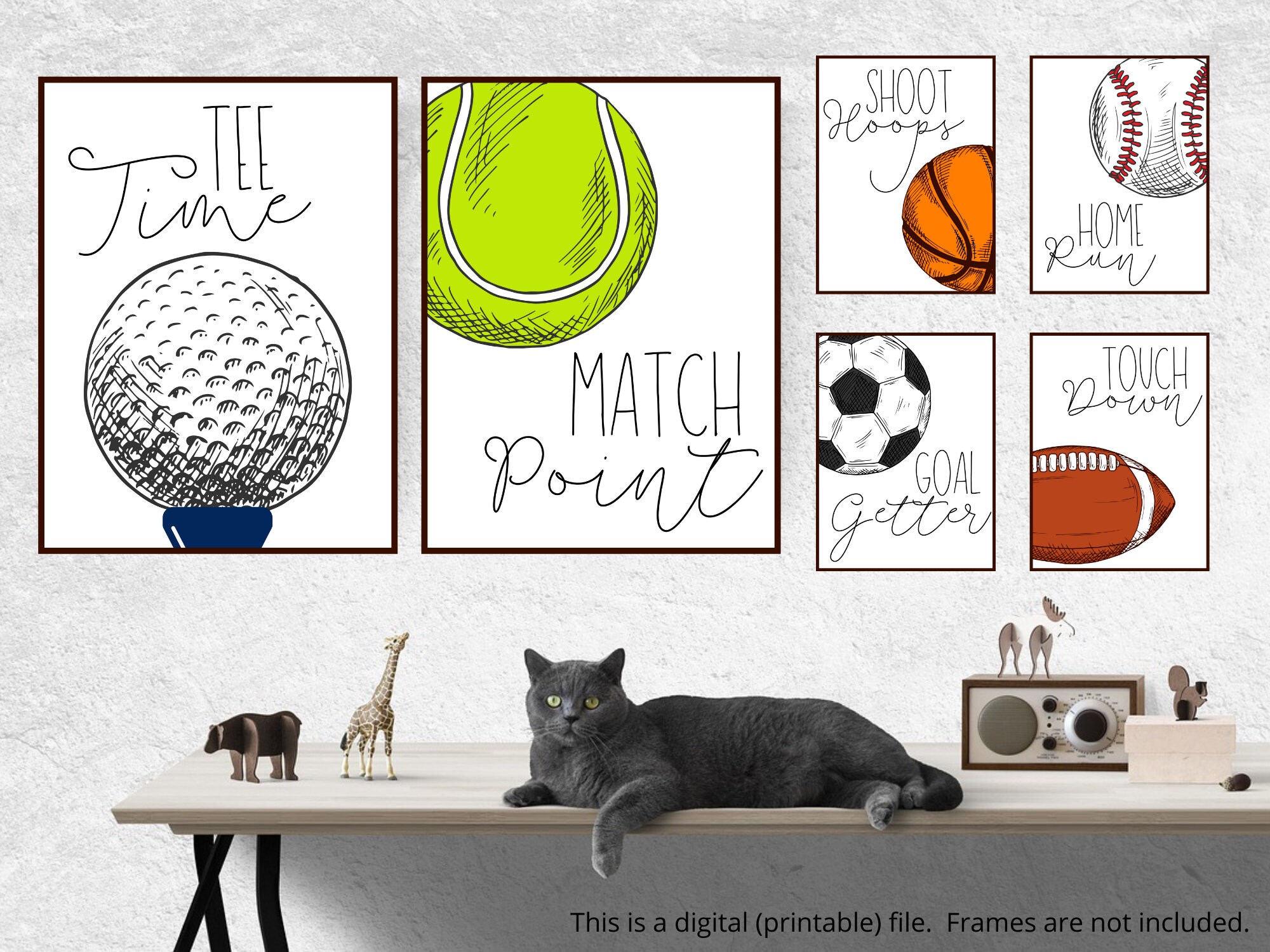 Kids Sports Prints Printable Athletic Posters for - Etsy