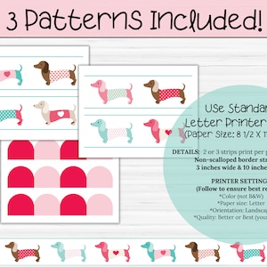 Valentine Dachshund Bulletin Board Borders | Dog Themed Bulletin Board ...