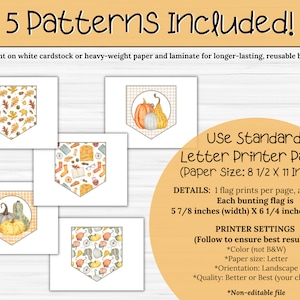 Autumn Bunting Banner Flags | Printable Bunting for Classroom | Fall ...