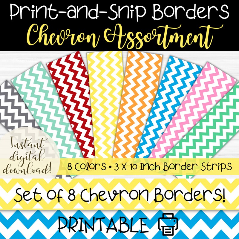 Chevron Borders - Etsy