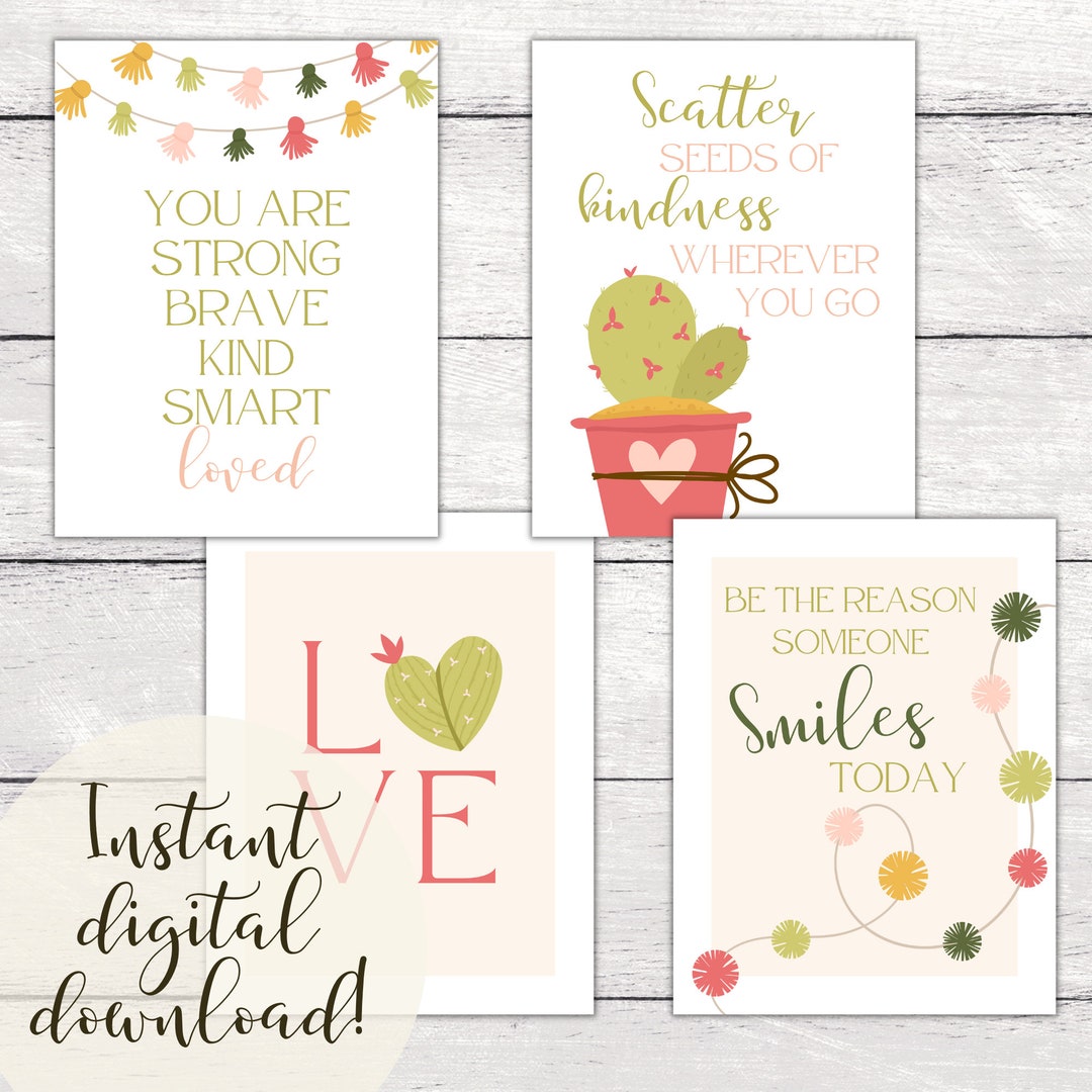 Boho Cactus Classroom Prints | Printable Pastel Posters | Neutral ...