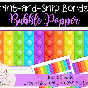 Printable Bubble Popper Bulletin Board Border | Cute Classroom Trim ...