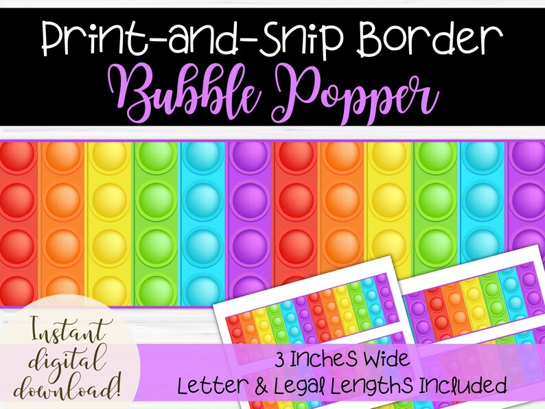 Printable Bubble Popper Bulletin Board Border | Cute Classroom Trim ...