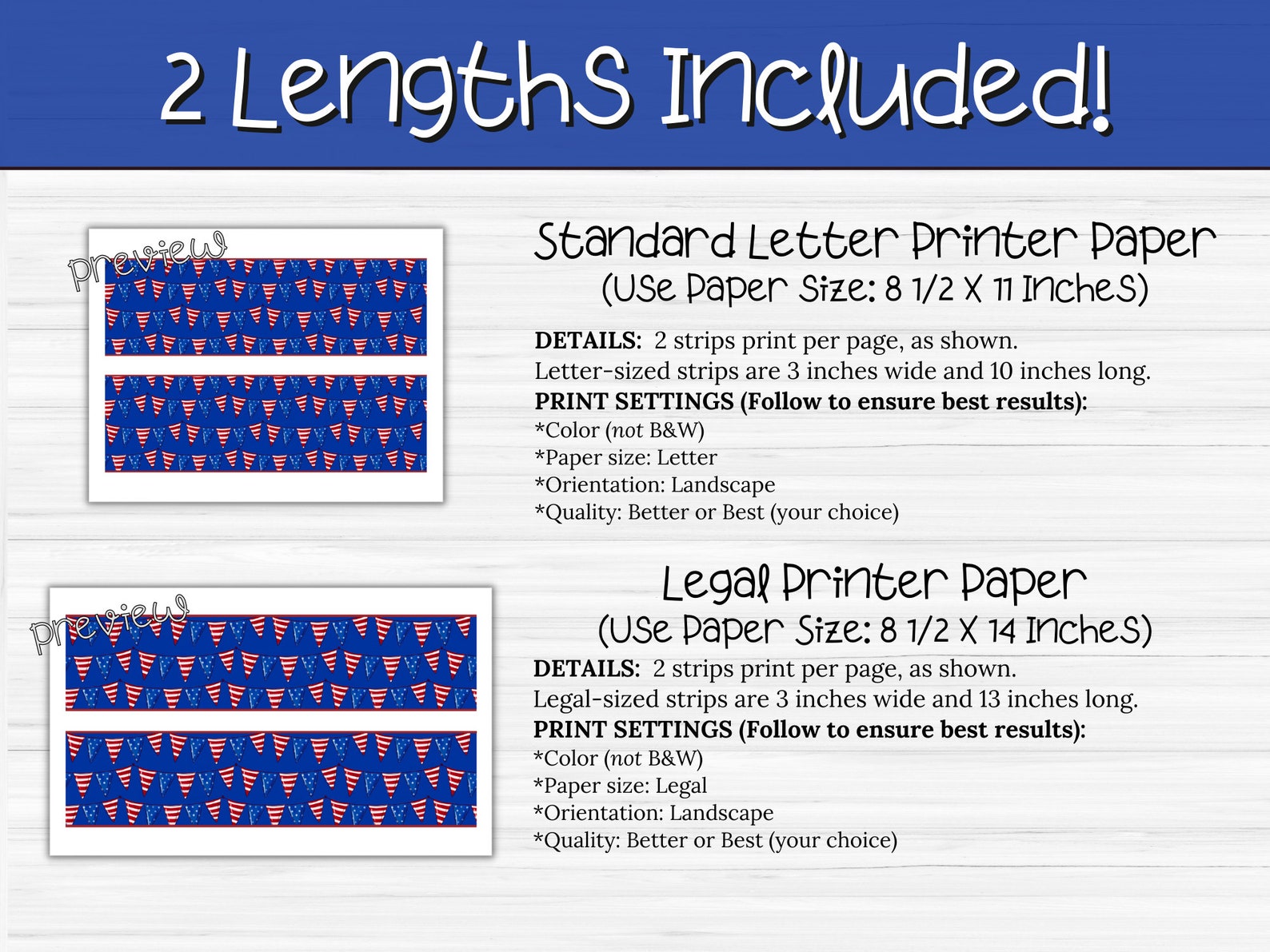 Printable Patriotic Bulletin Board Border and Trim for July 4th Party ...