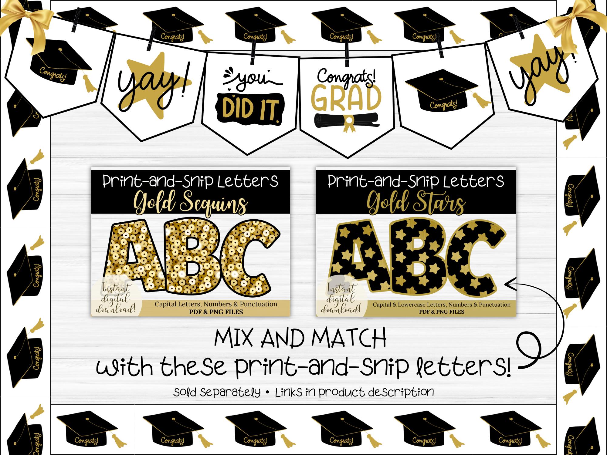 Graduation Bulletin Board Borders & Bunting Banner Flags ...