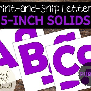 Purple Bulletin Board Letters | Printable Letter Set | Bright Purple ...