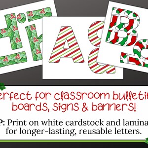 Printable Christmas Holiday Themed Letters for Festive Classroom ...