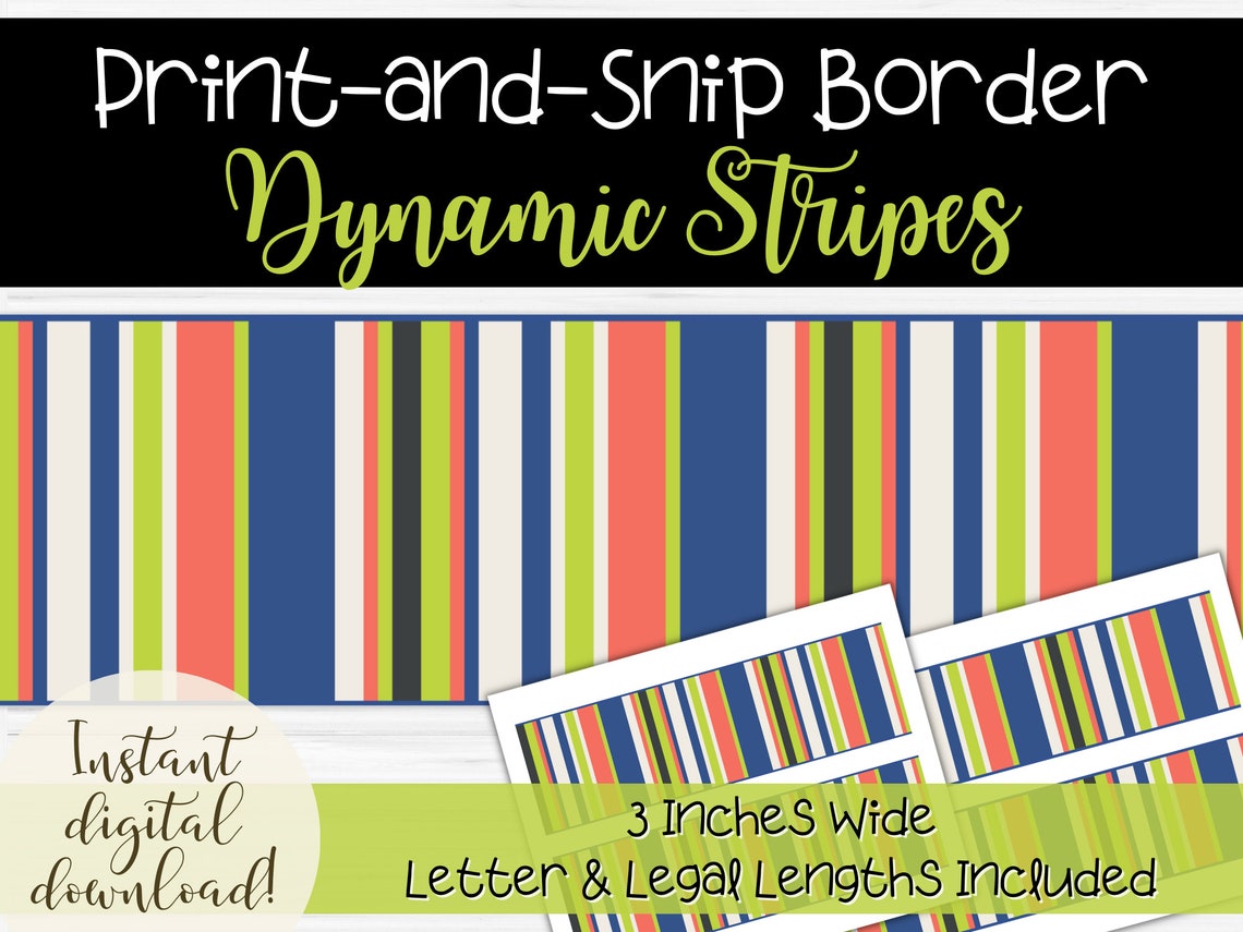 Printable Bulletin Board Border for Classroom Teachers, DIY Signs and ...