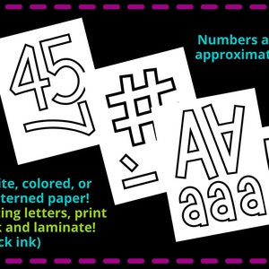 Printable Bulletin Board Letters | Teacher Letters | Black Outlined ...