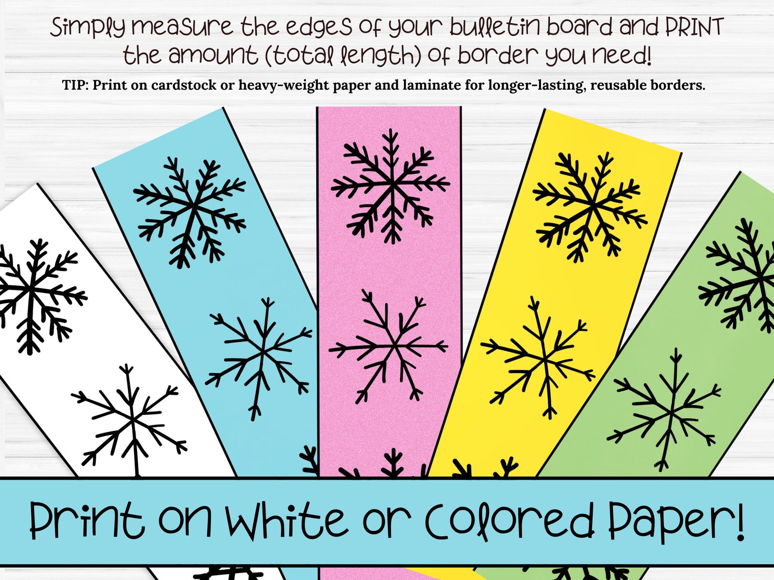Winter Doodles Bulletin Board Border Strips Black Ink - Etsy