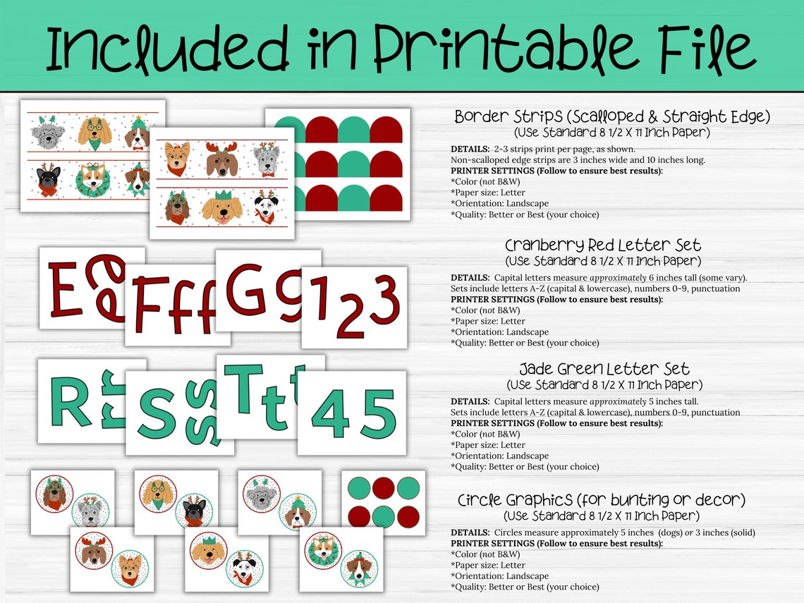Christmas Dogs Bulletin Board Set: Holiday Classroom Decor (digital ...