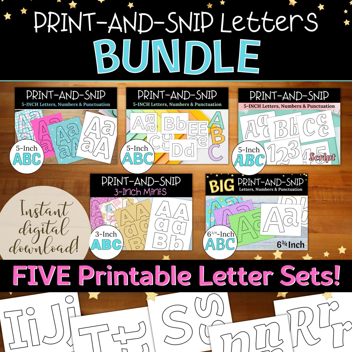 Bulletin Board Letter Sets Bundle Printable Letters for - Etsy