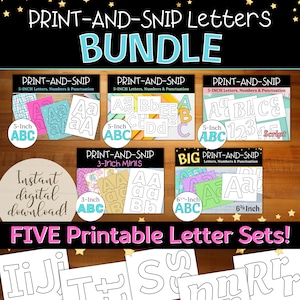 Bulletin Board Letter Sets Bundle | Printable Letters for Signs ...