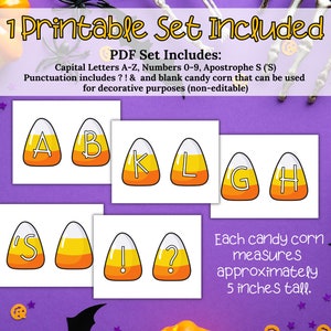 Candy Corn Bulletin Board Letters: Halloween Classroom Decor (digital ...