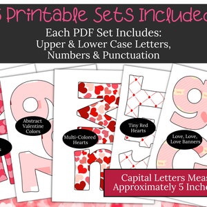 Valentine's Day and February Bulletin Board Printable Letters for ...