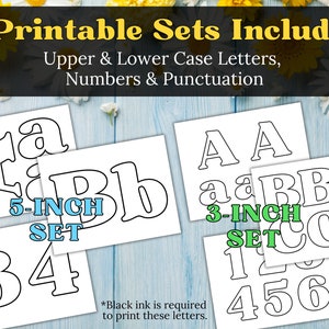 Printable Bulletin Board Letters | 3 Inch & 5 Inch Letter Sets ...