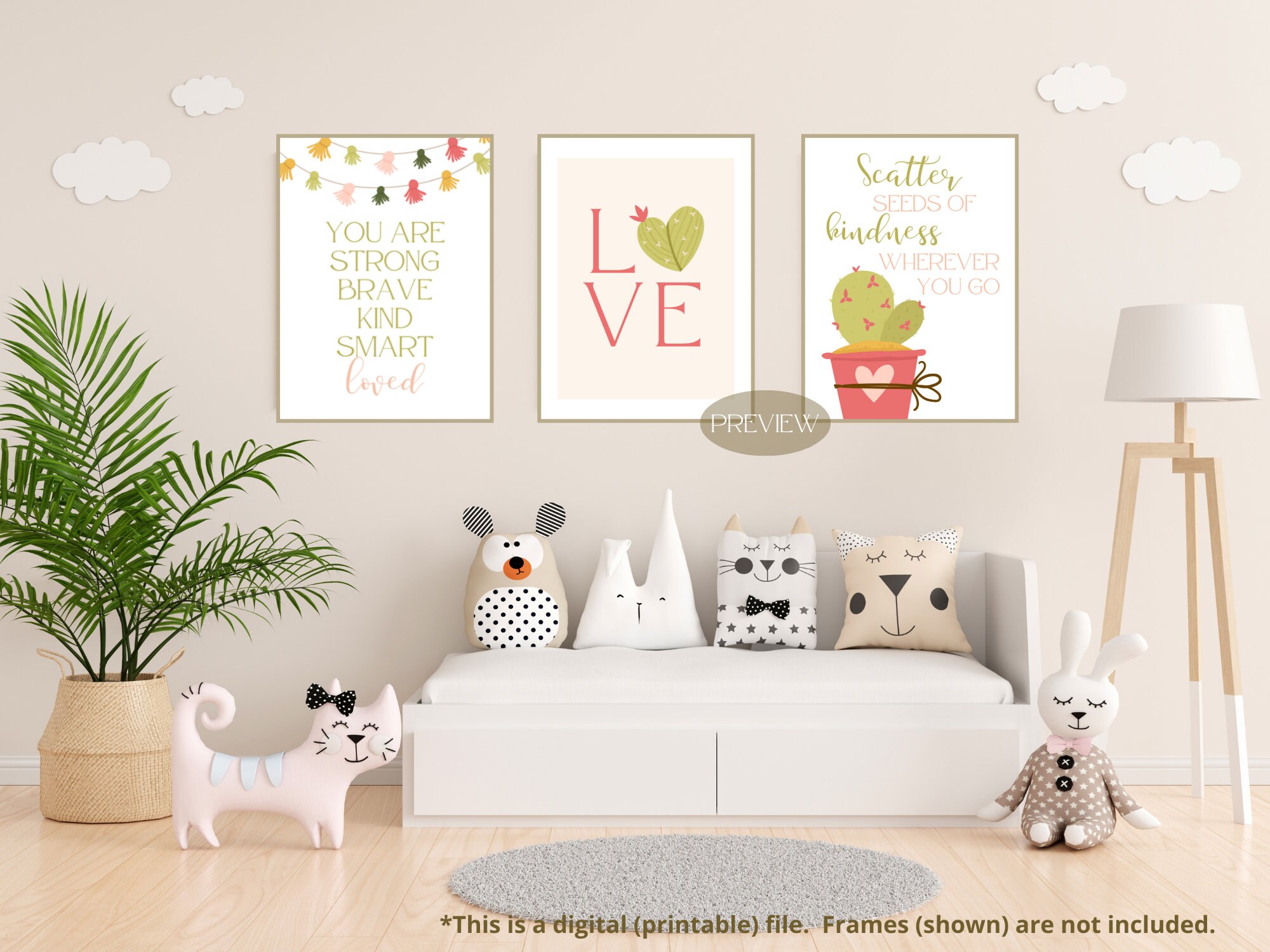 Boho Cactus Classroom Prints Printable Class Posters Love - Etsy