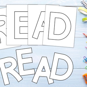 Printable Bulletin Board Letters: Extra Large Black Outline Font (PDF ...