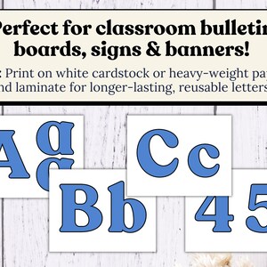 Cornflower Blue Bulletin Board Letter Set | 5 Inch Block Letters ...