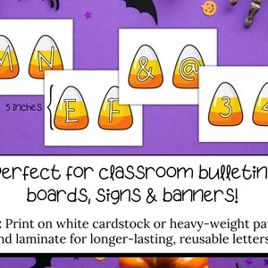 Candy Corn Bulletin Board Letters | Printable Halloween Bulletin Board ...