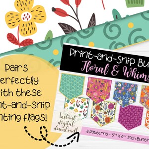 Floral Borders for Bulletin Board | Whimsical Patterns | Printable ...