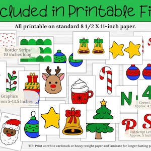 Christmas Bulletin Board Kit | Printable Classroom Bulletin Board Set ...