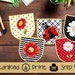 Ladybugs and Gerbera Daisies Rounded Bunting Banner Flags Printable ...