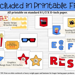 Classroom Bulletin Board Kit | Movie Theater Theme | Printable Display ...
