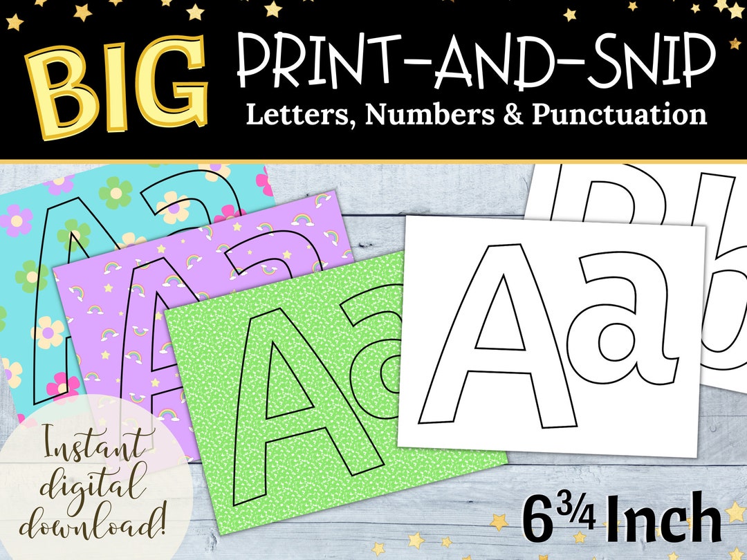 Big Printable Bulletin Board Letters for Teacher's - Etsy