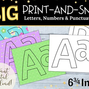 Big Printable Bulletin Board Letters for Teacher's Classroom, DIY Signs ...