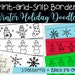 Winter Doodles Bulletin Board Border Strips Black Ink - Etsy