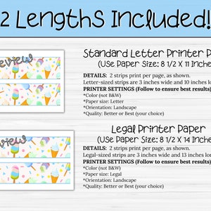 Ice Cream Party Bulletin Board Border Strips | Printable Trim for ...