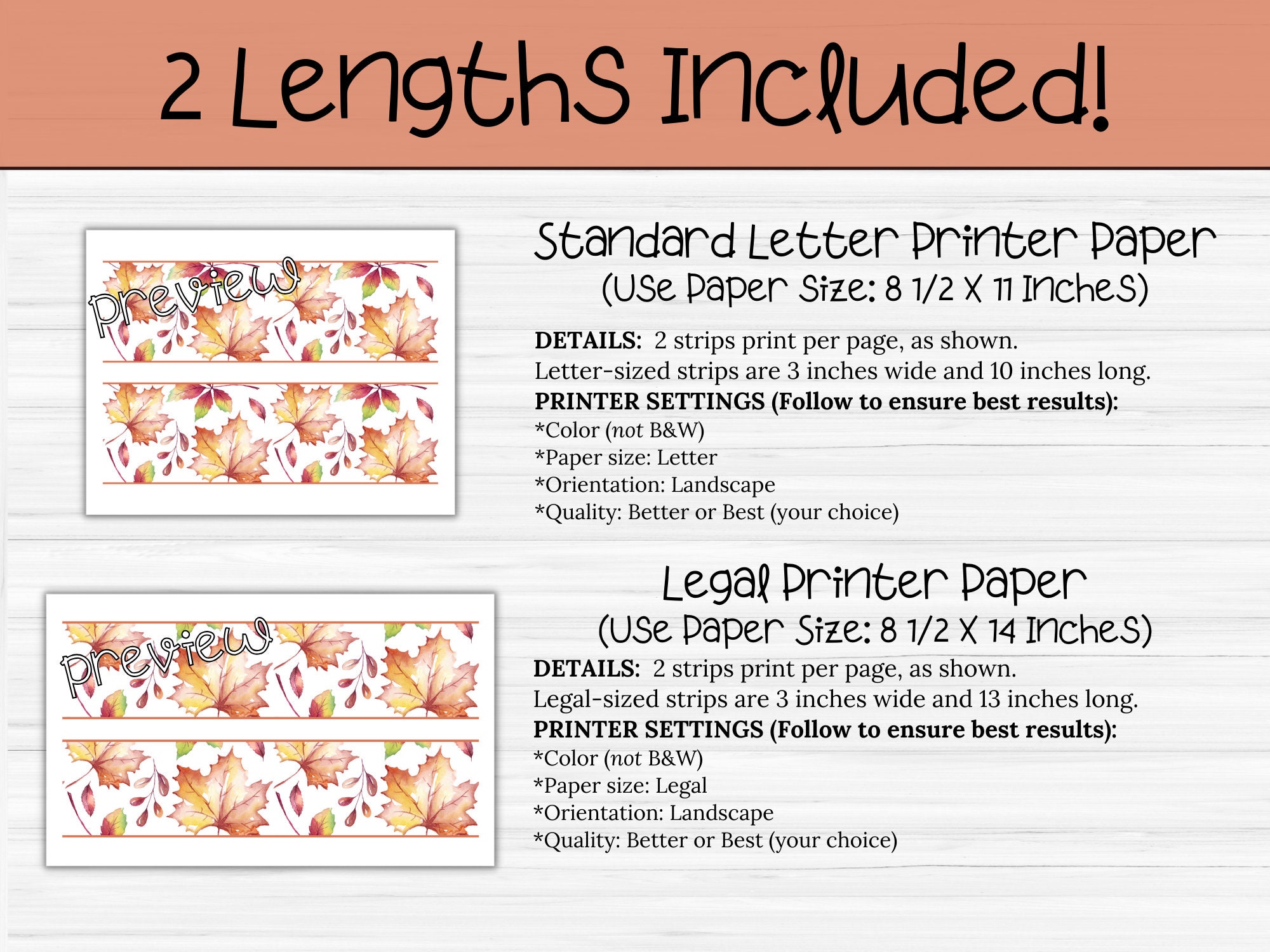 Watercolor Fall Foliage Bulletin Board Border Printable Fall - Etsy