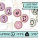 Printable Donut Letter Sets, 4 Inch Circles in Pink, Purple, and Cyan ...