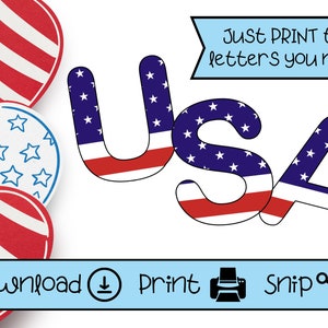 Patriotic Bulletin Board Letters | American Flag Theme | 5 Inch ...