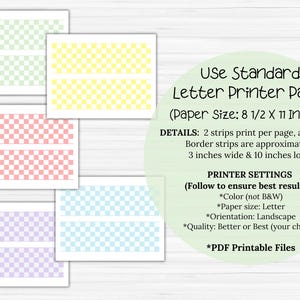 Retro Checkered Bulletin Board Borders | Printable Pastel Trim ...