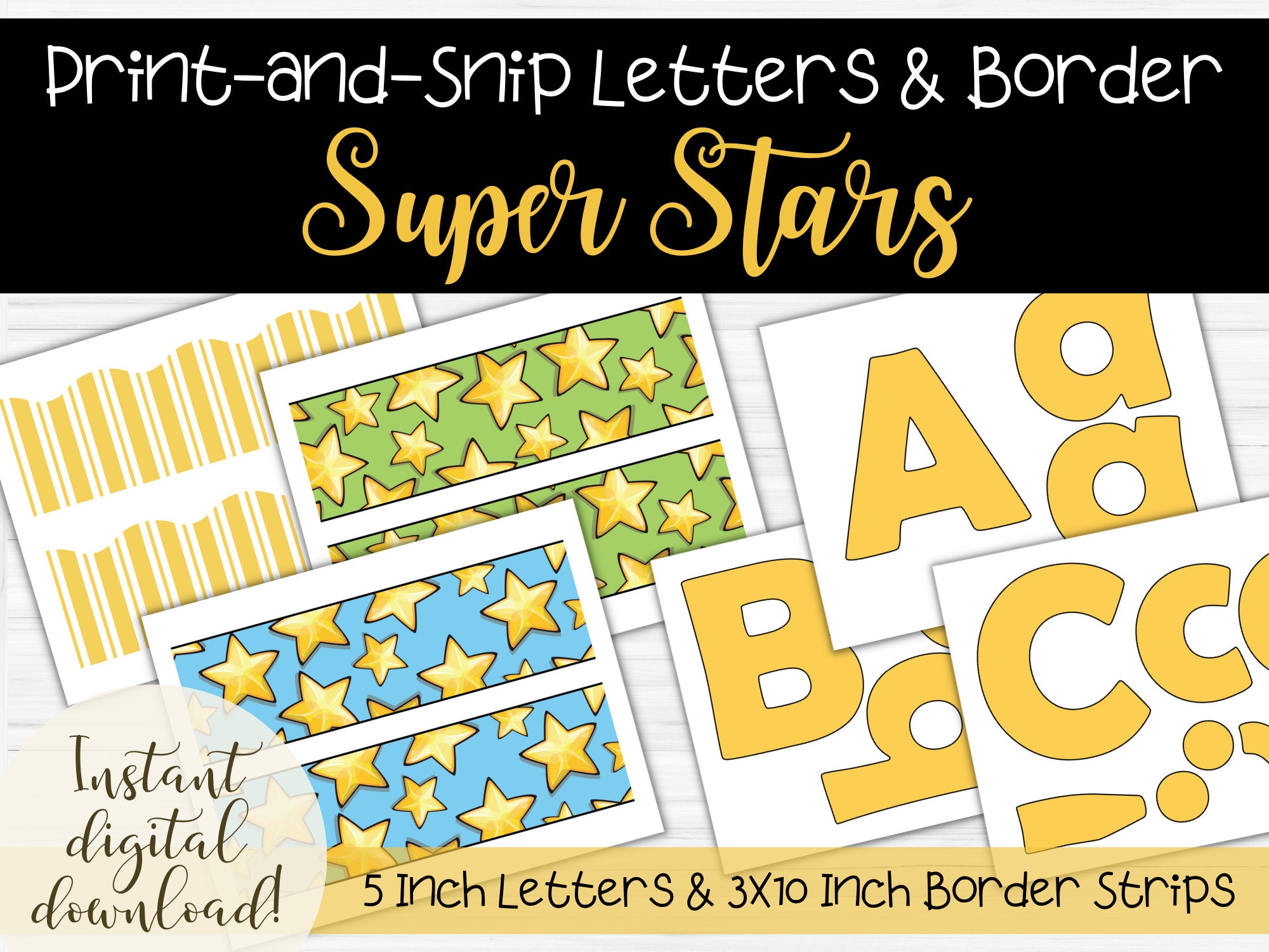 Free Printable Star Borders
