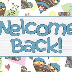 Printable Bulletin Board Border and Letter Set in Boho Hearts Pattern ...