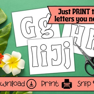 Printable Bulletin Board Letter Set | Tropical Style Font | Hawaiian ...